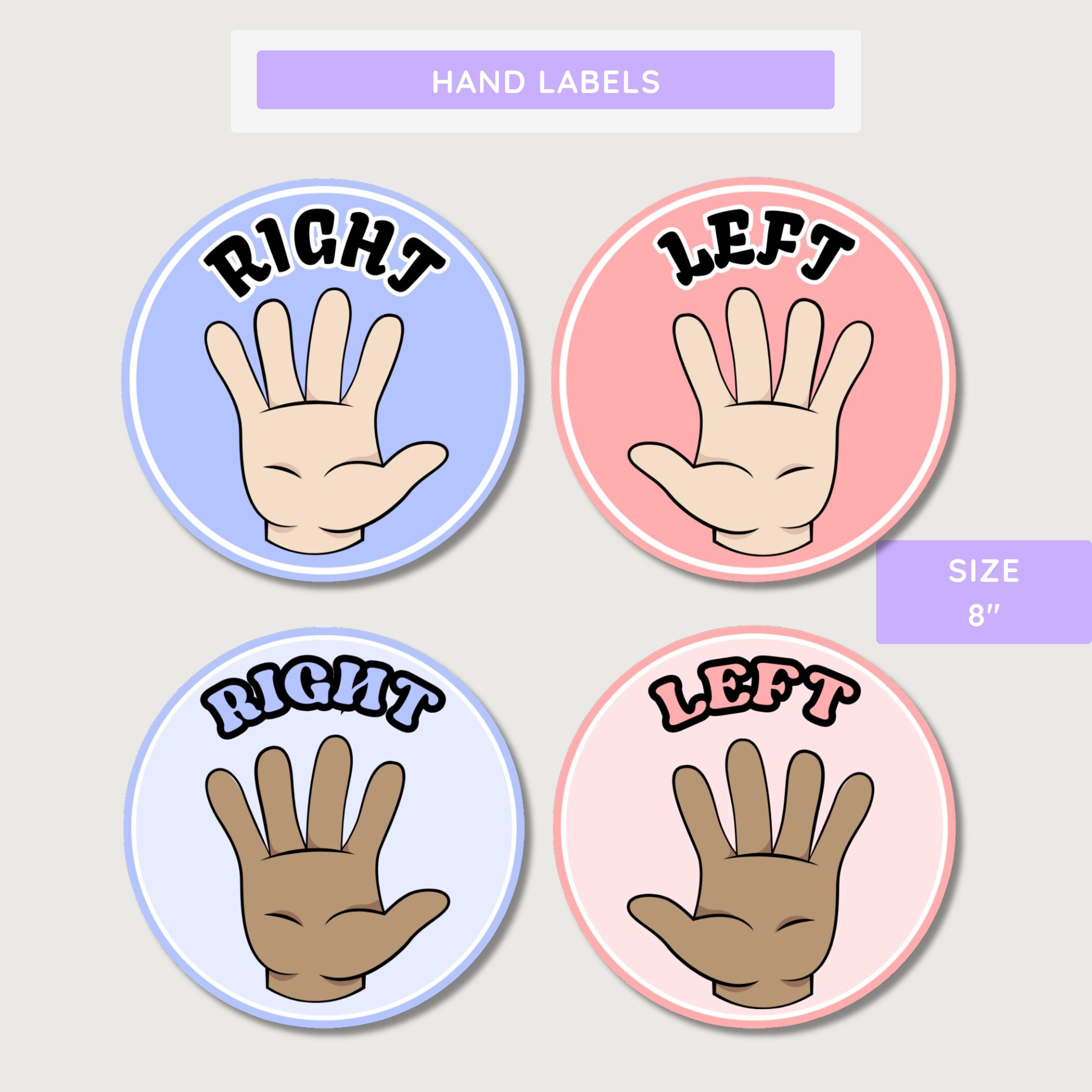Pastel Butterfly Clock Labels, Printable Left & Right Hand Posters ...