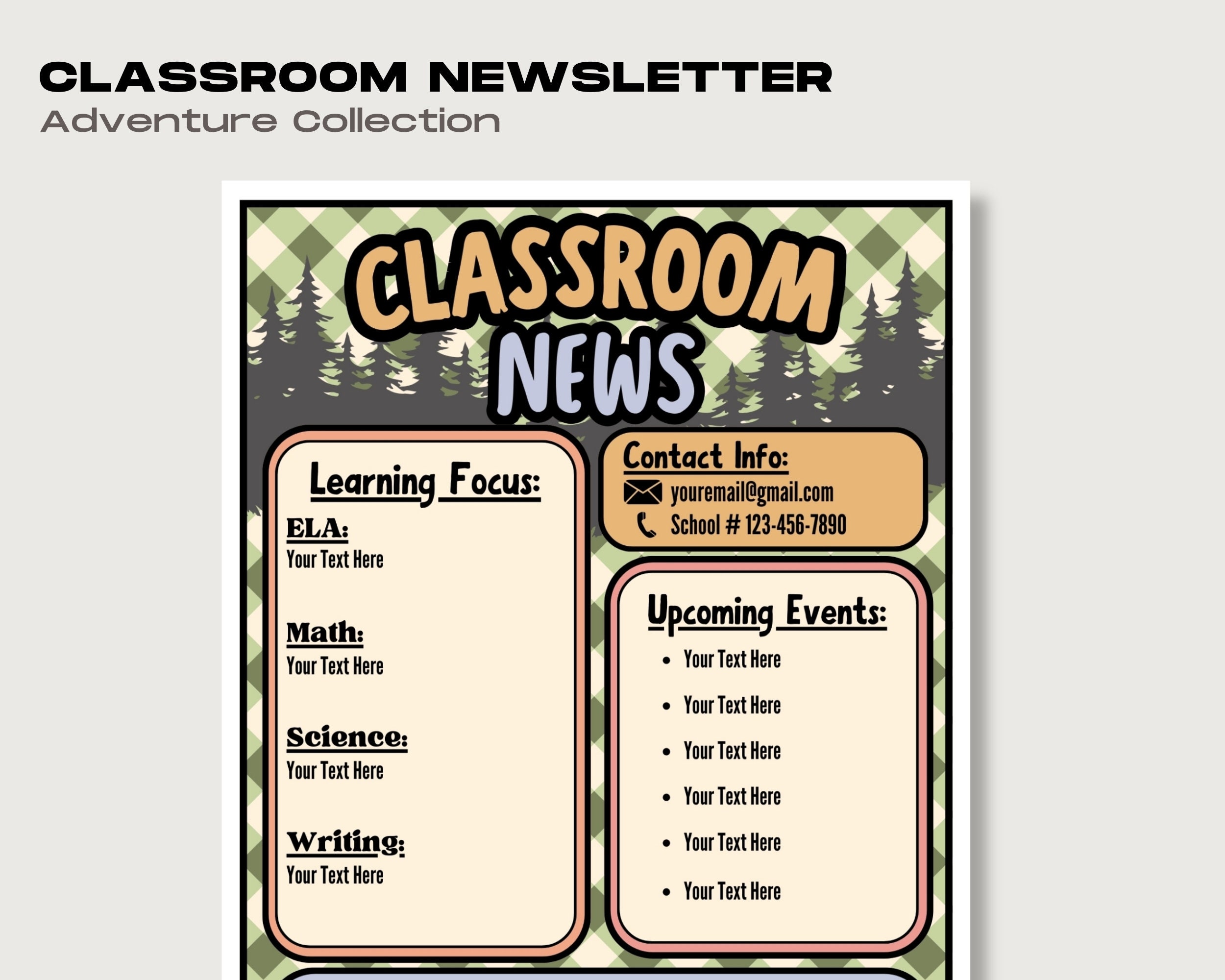 Printable & Editable Classroom Newsletter, Back to School Letter ...