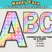 Rainbow Happy Face Bulletin Board Letters: Classroom Decor (digital ...