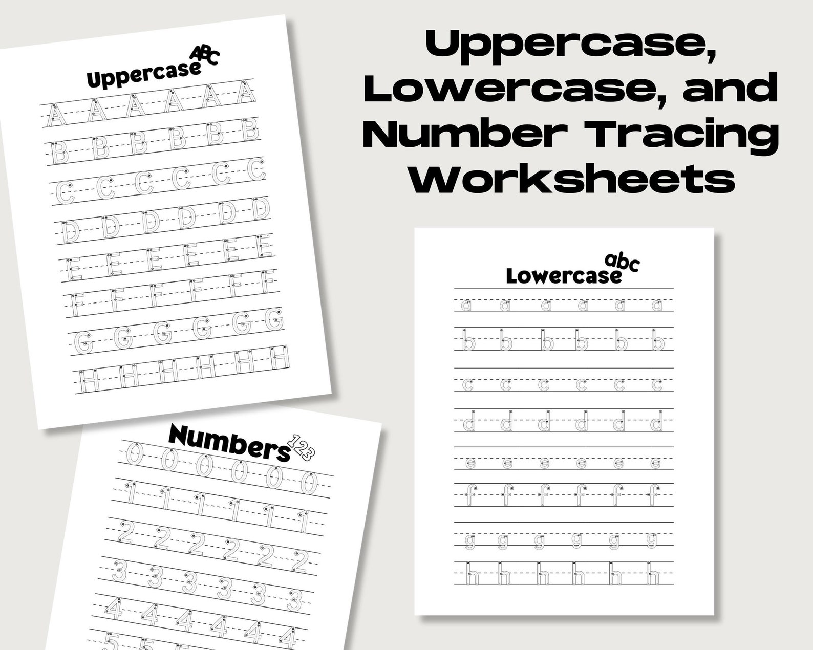 ABC Tracing and Writing Worksheets, ABC Finger Tracing Printable, Pre-k ...