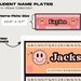 Retro Student Name Plates, Printable & Editable Classroom Name Tags ...