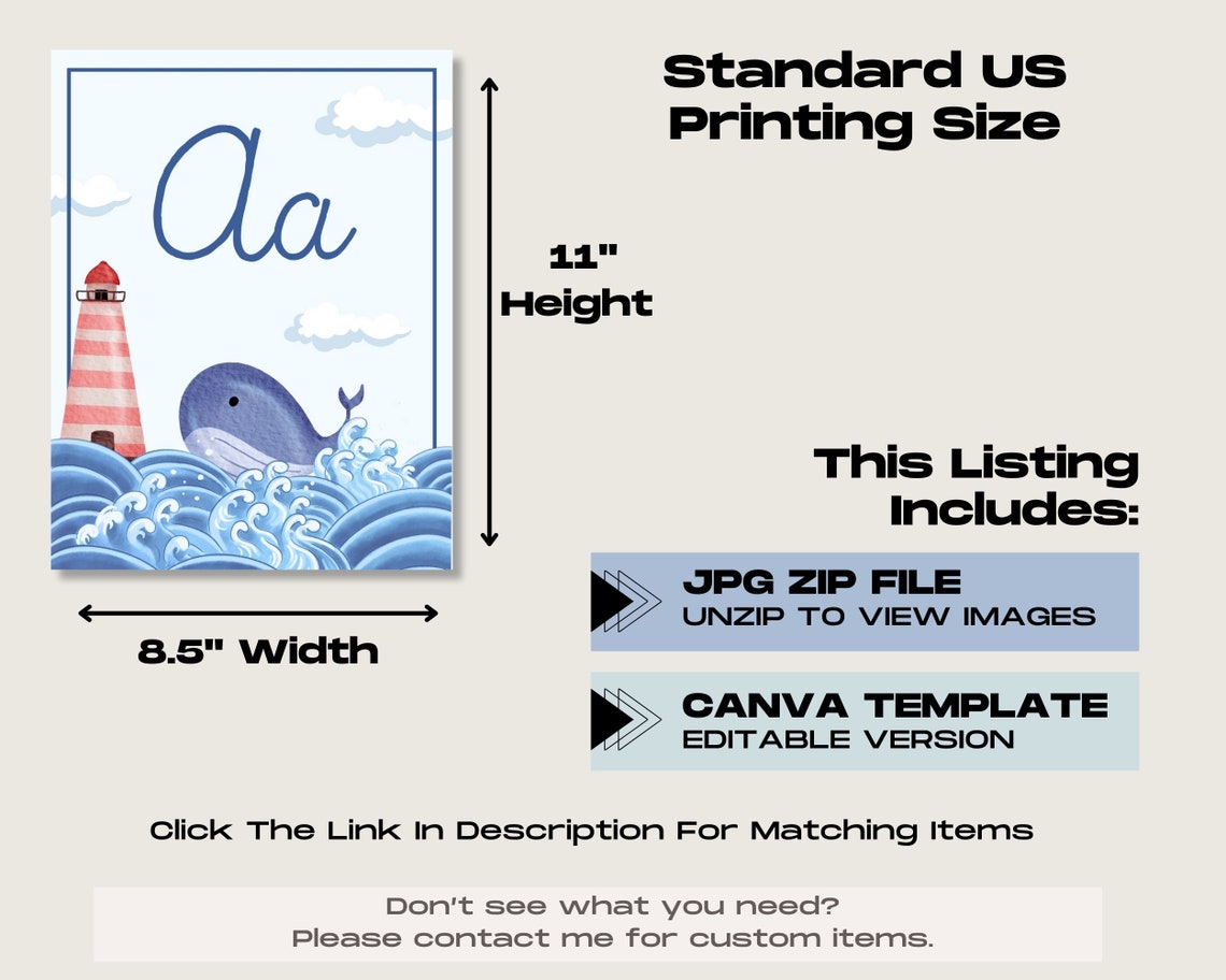 Ocean Theme Alphabets, Printable & Editable Alphabet Posters, Primary ...