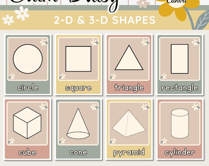 Modern Farmhouse 2D 3D Shape Posters Classroom Decor - Etsy Canada