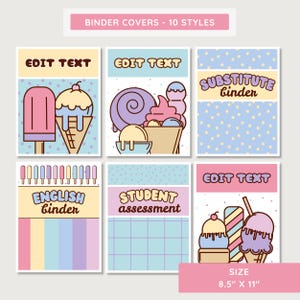 Editable Pastel Binder Covers & Spines, Printable Binder Template ...