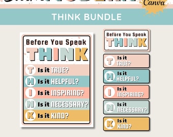 Classroom Management Poster - Think Before You Speak - Etsy