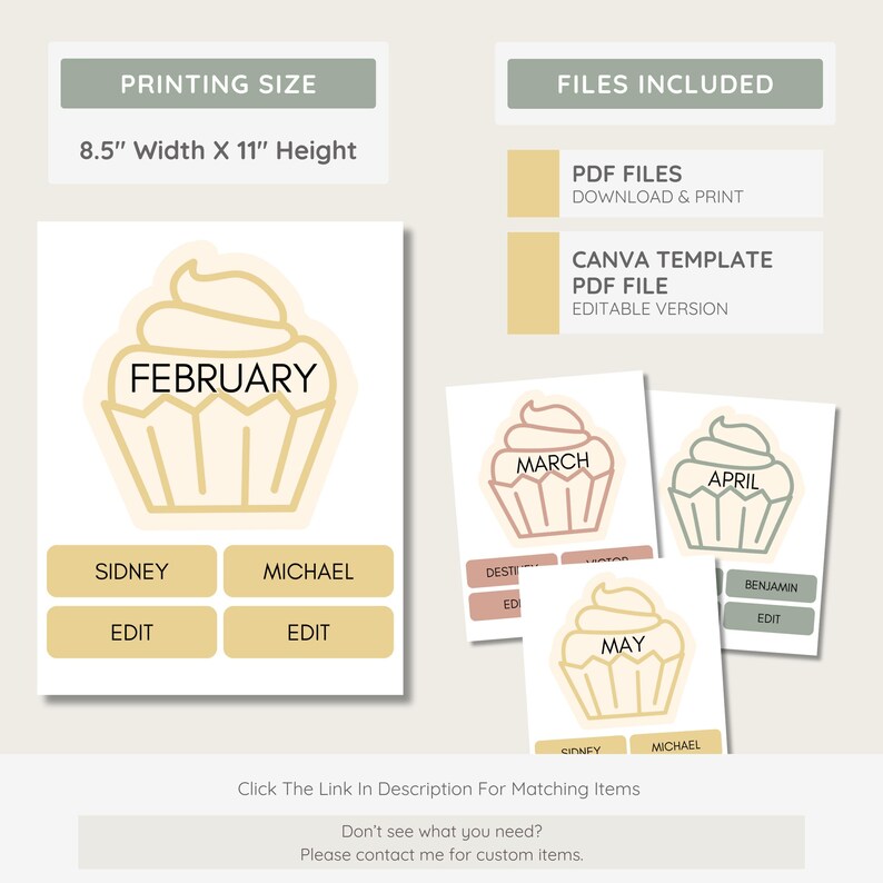 Daisy Birthday Bulletin Board: Editable Classroom Decor (canva Template ...