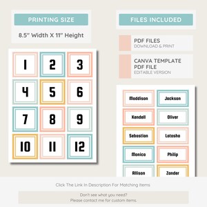 Calm Modern Classroom Jobs Display, Printable & Editable Student ...