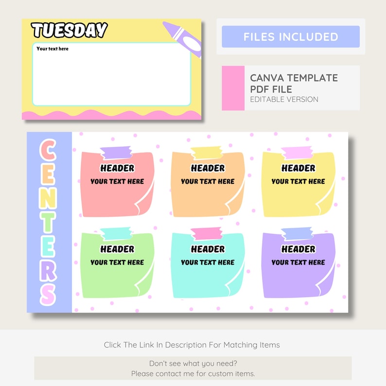 Pastel Rainbow Crayon Classroom Slides: Editable Canva Template ...