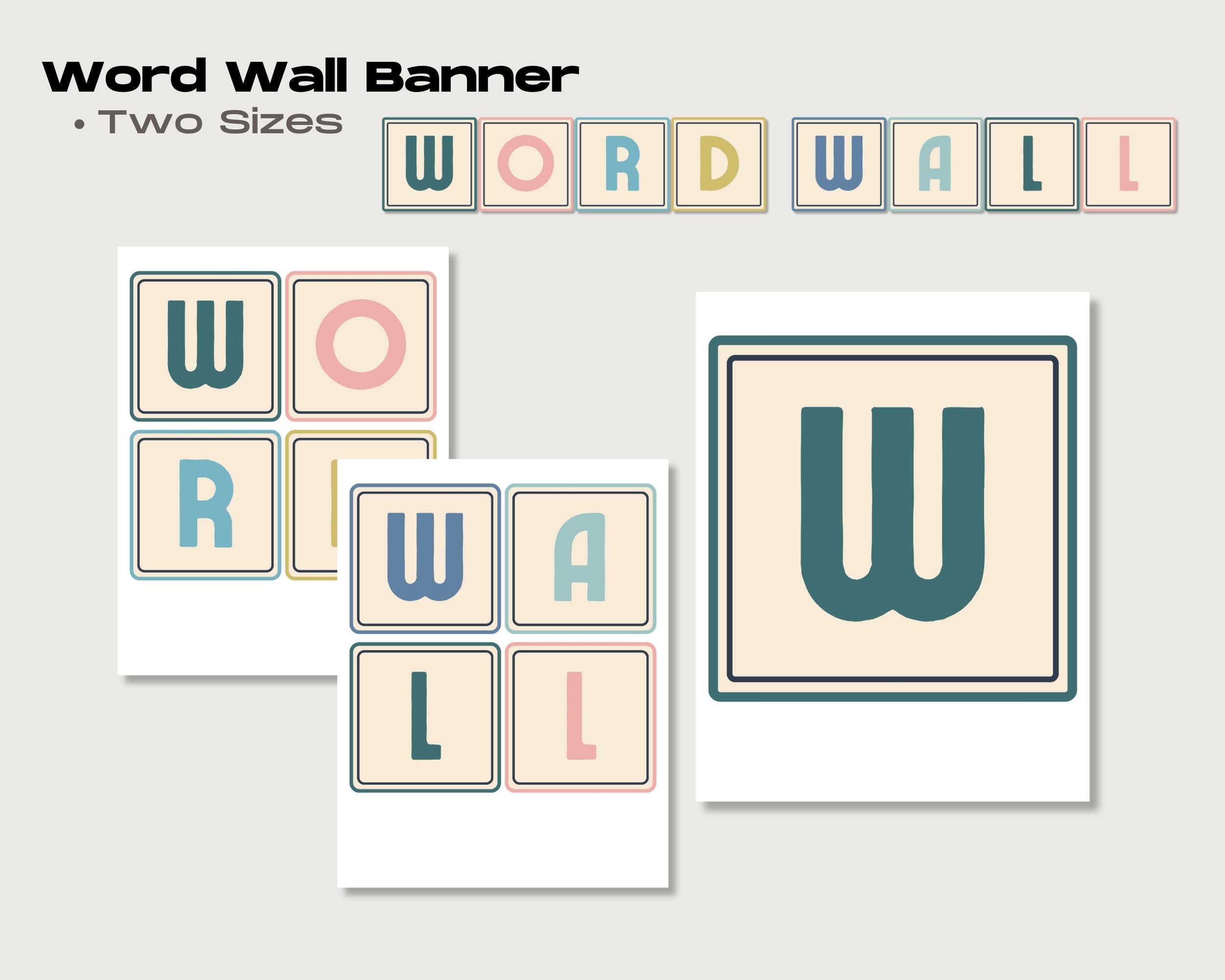 Classroom Word Wall Display, Printable & Editable Classroom Sight Words ...