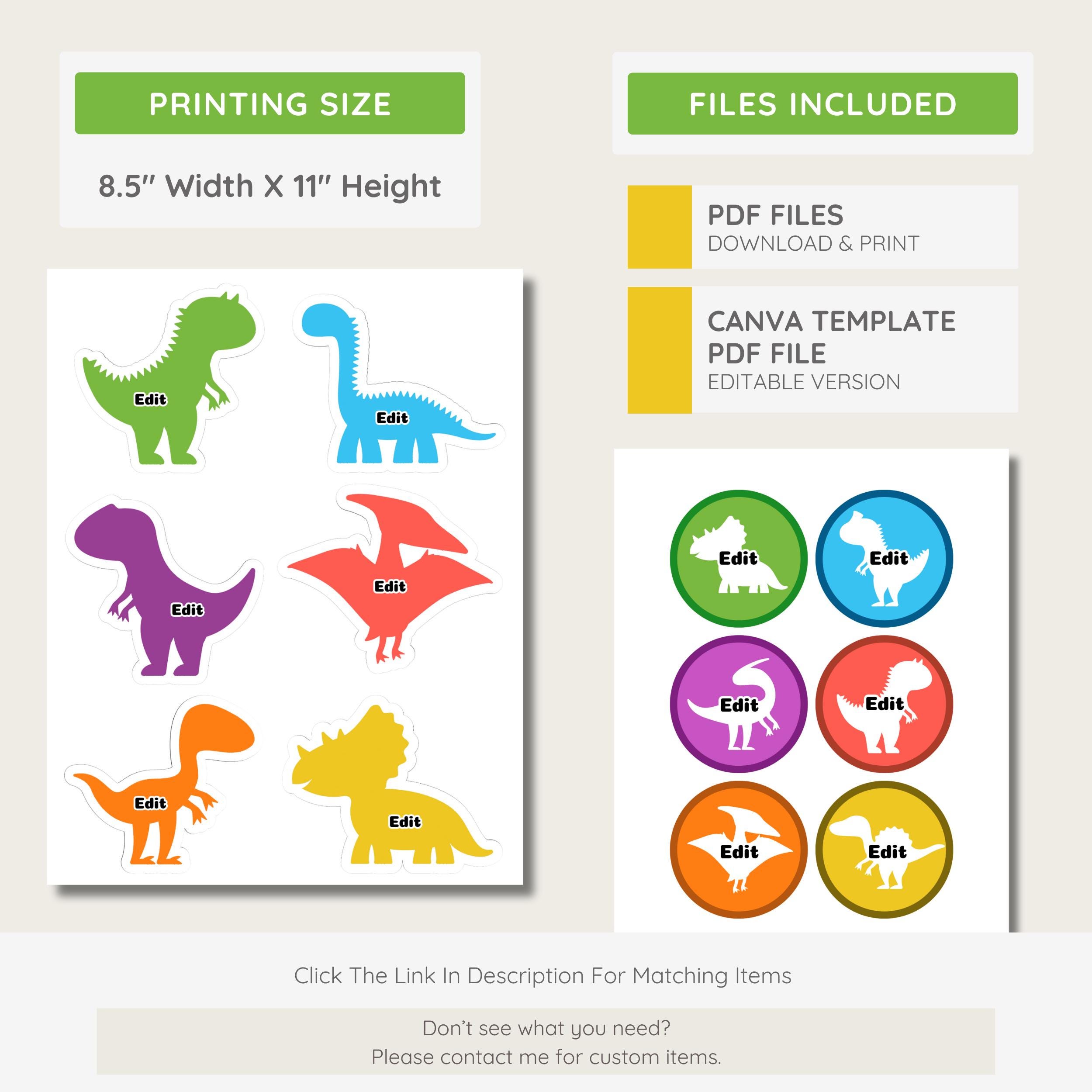 Dinosaur Classroom Bulletin Board Kit: Editable Dino Decor (canva ...