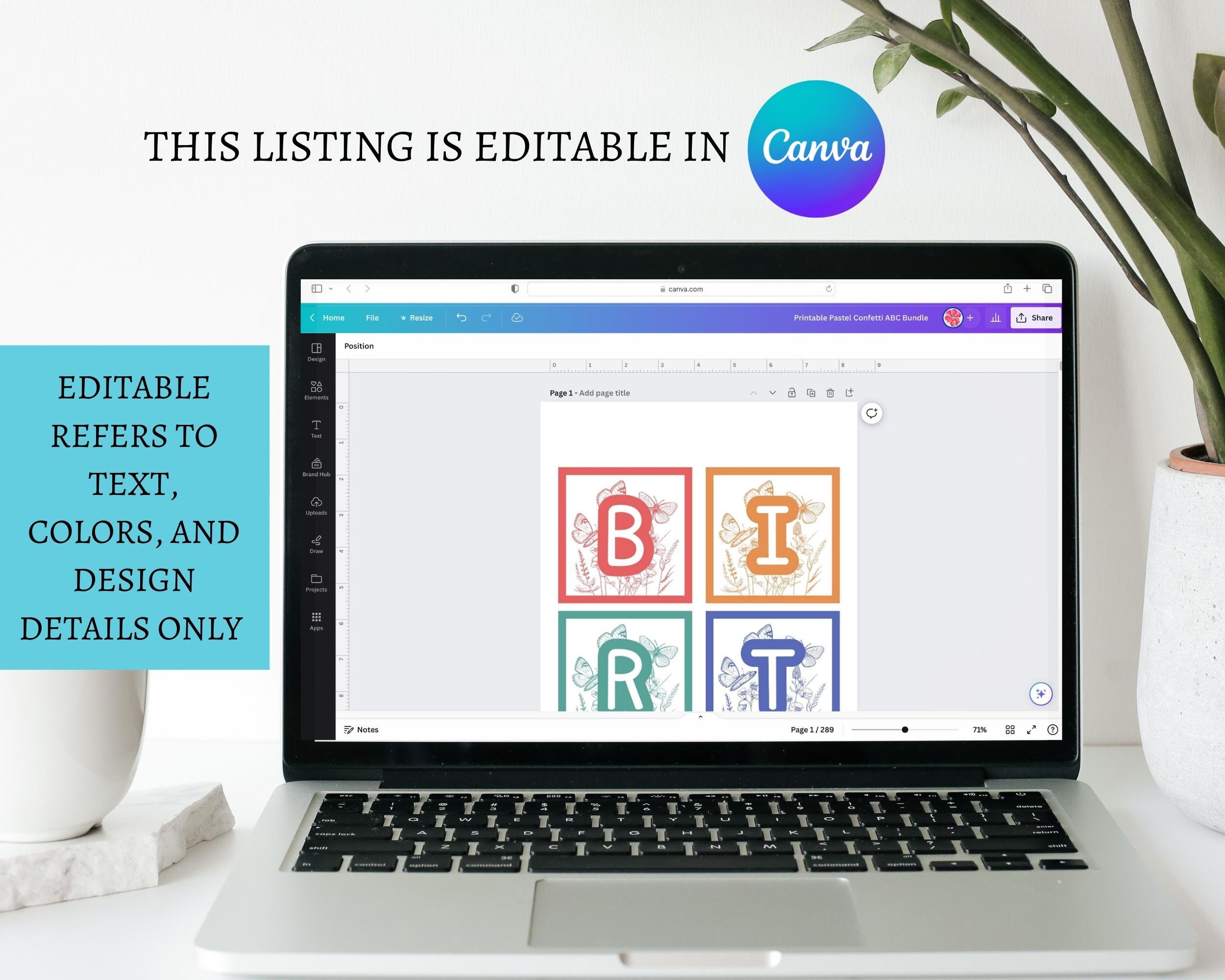 Rainbow Wildflower Birthday Bundle Learning Decor Editable - Etsy