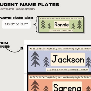 Student Name Plates, Printable & Editable Student Desk Tags, Classroom ...