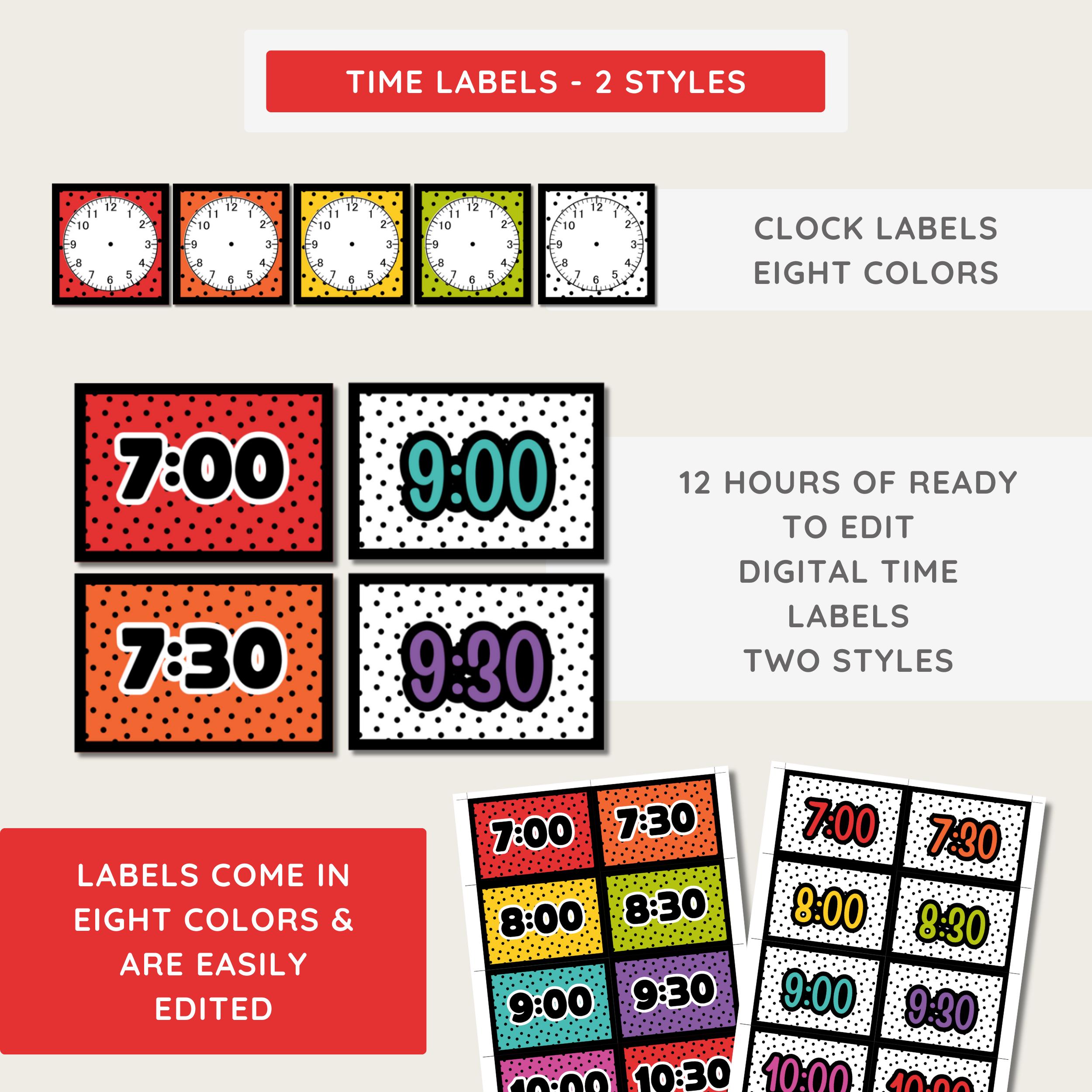 Rainbow Class Schedule Kit: Printable Classroom Decor (canva Template ...