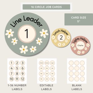 Boho Classroom Jobs Display, Printable Student Helpers Bulletin Board ...