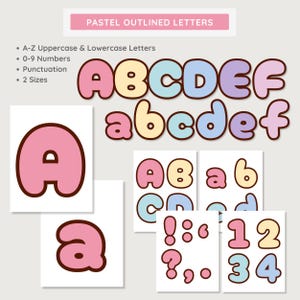 Pastel Bulletin Board Letters, Printable & Editable Display Letters ...