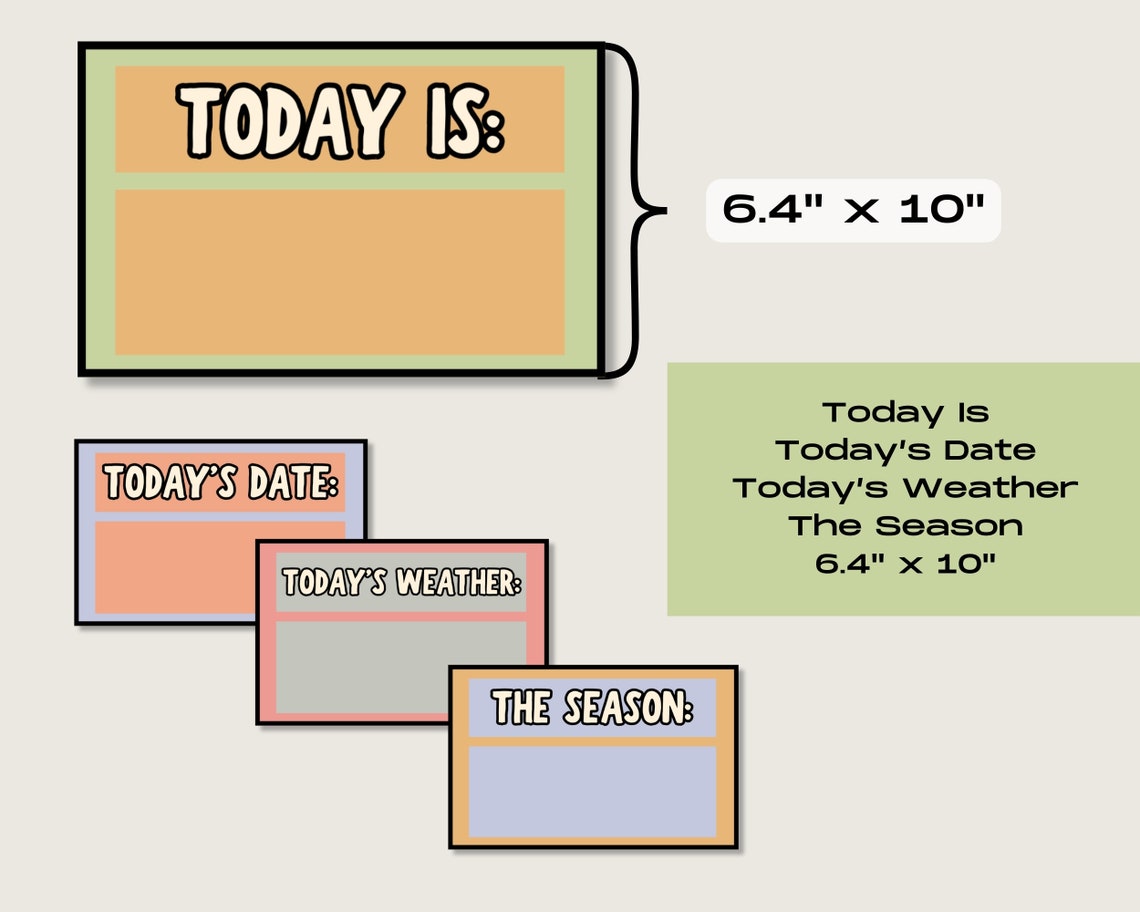 Classroom Calendar Display, Printable & Editable Calendar, Primary Ed ...