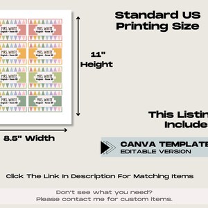 Printable Boho Rainbow Hall Pass: Editable Teacher Lanyard (digital ...