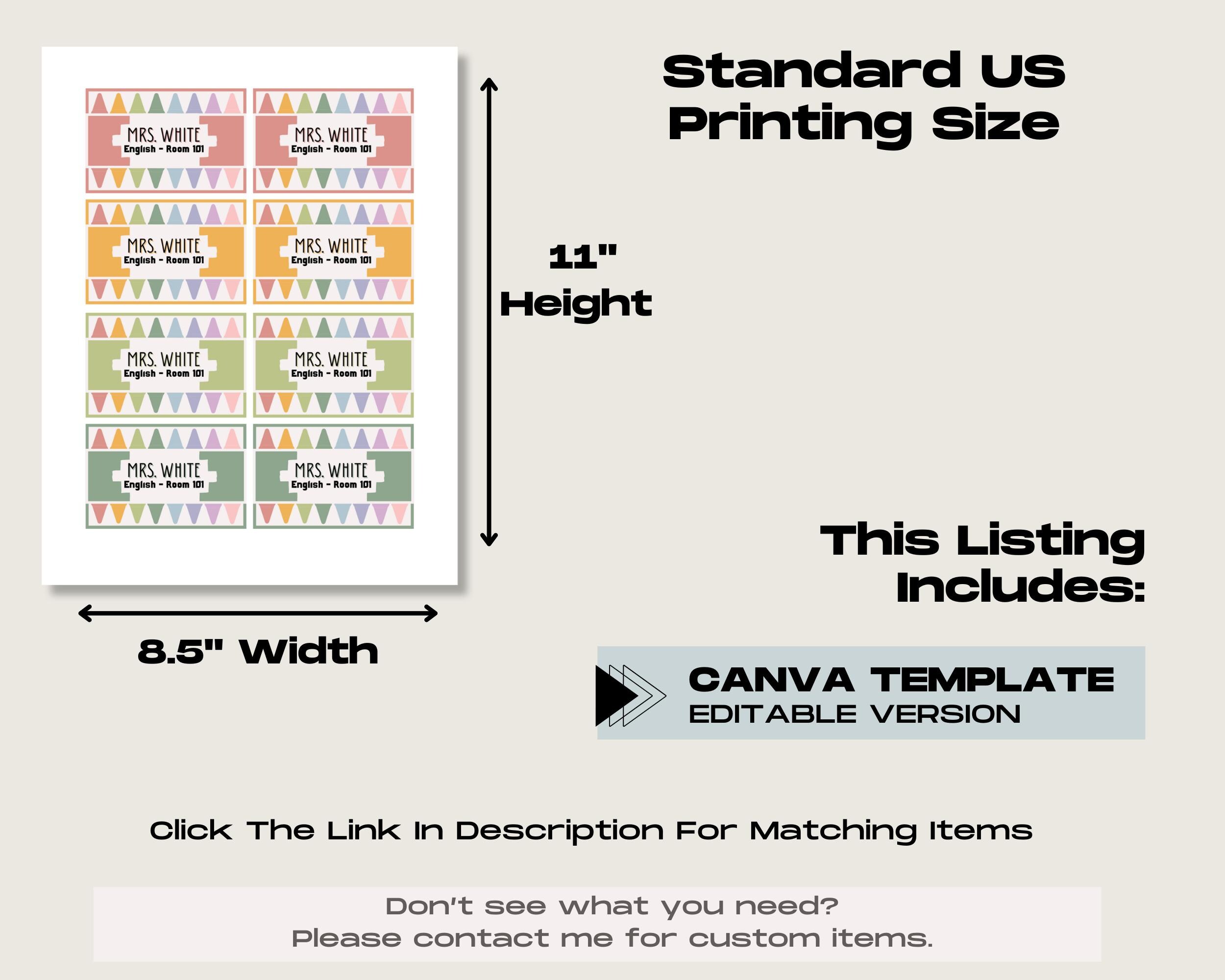 Printable Boho Teacher Hall Pass, Custom Editable Hall Passes for ...