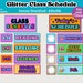 Classroom Schedule Display, Printable & Editable Class Schedule ...