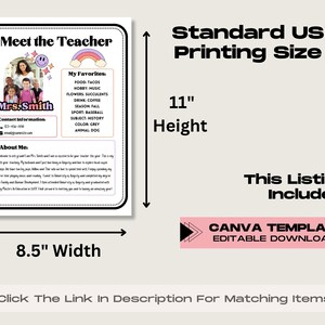 Retro Meet the Teacher Printable, Editable Teacher Introduction Letter ...