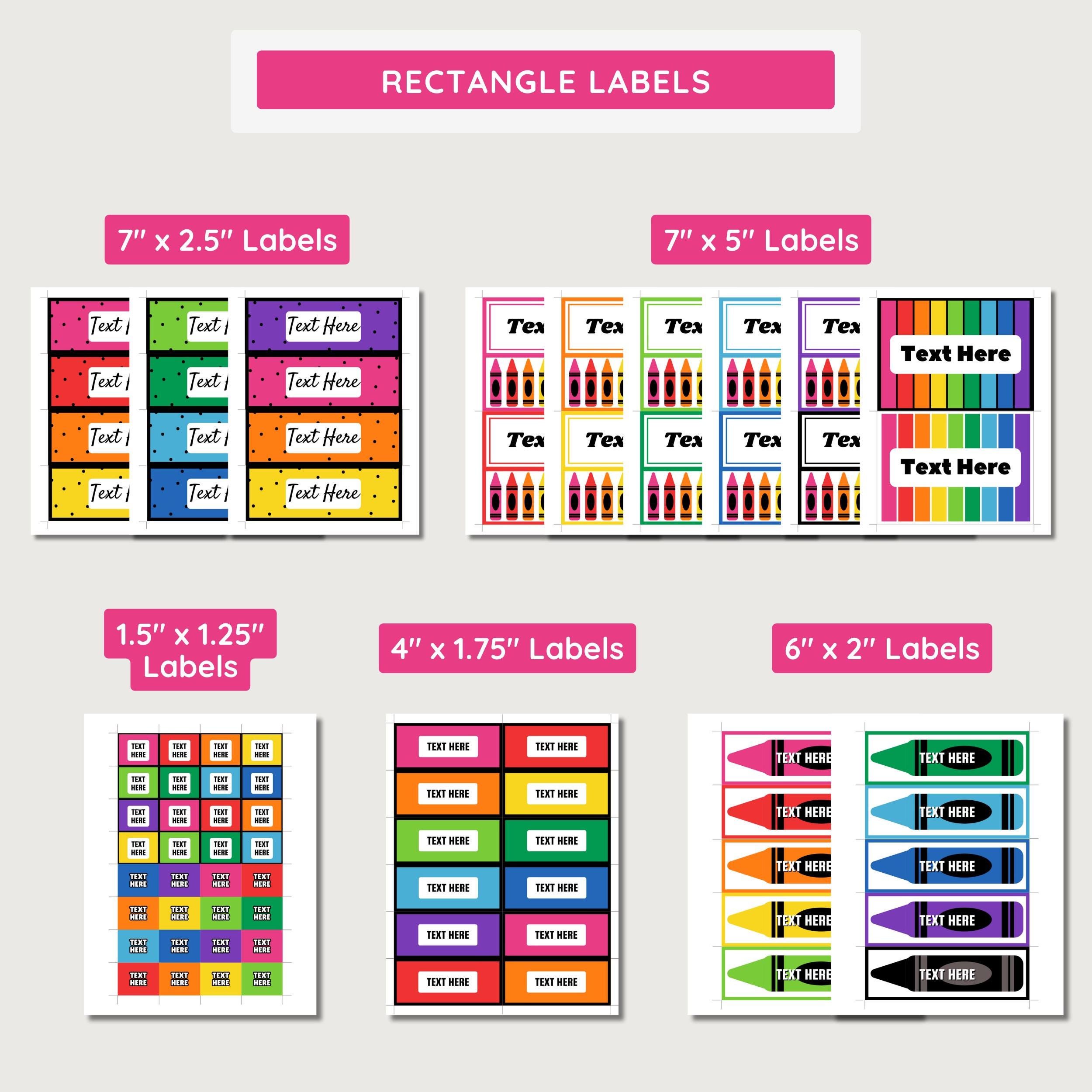 Rainbow Crayon Storage Labels, Editable Classroom Organization Tags ...