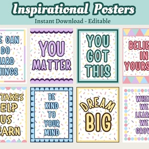 Pastel Classroom Decor Bundle, Editable Classroom Bundle, Canva ...