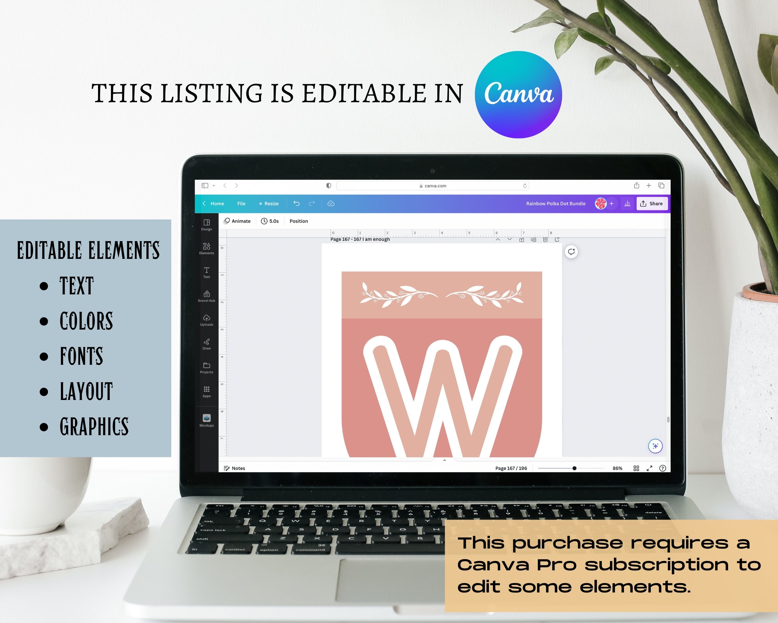 Neutral Boho Word Wall Bundle, Editable Classroom Decor, Canva Template ...