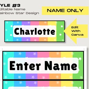 Editable Pastel Student Name Plates, Printable Classroom Desk Tags ...