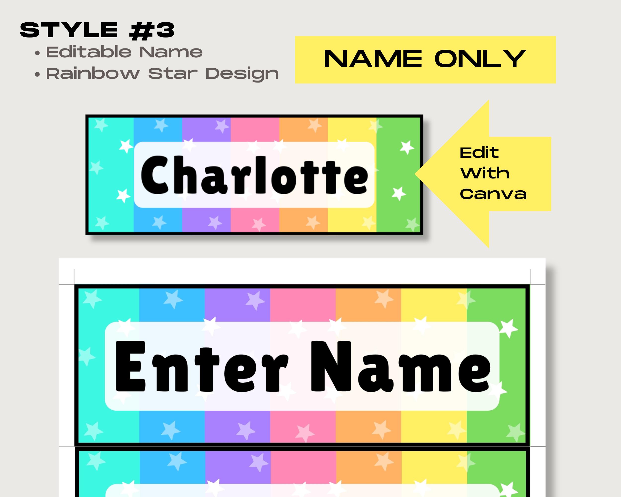Editable Pastel Student Name Plates, Printable Classroom Desk Tags ...