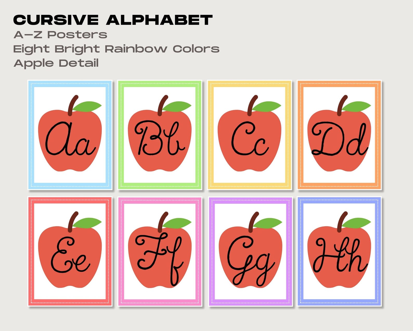 School Supply Alphabet Posters, Printable & Editable A-Z Classroom ...