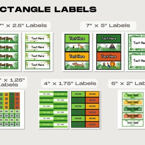 Jungle Labels: Editable Classroom Organization, Canva Template (instant ...