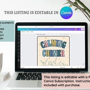 Calming Corner Posters, Breathing Exercises, Printable & Editable ...