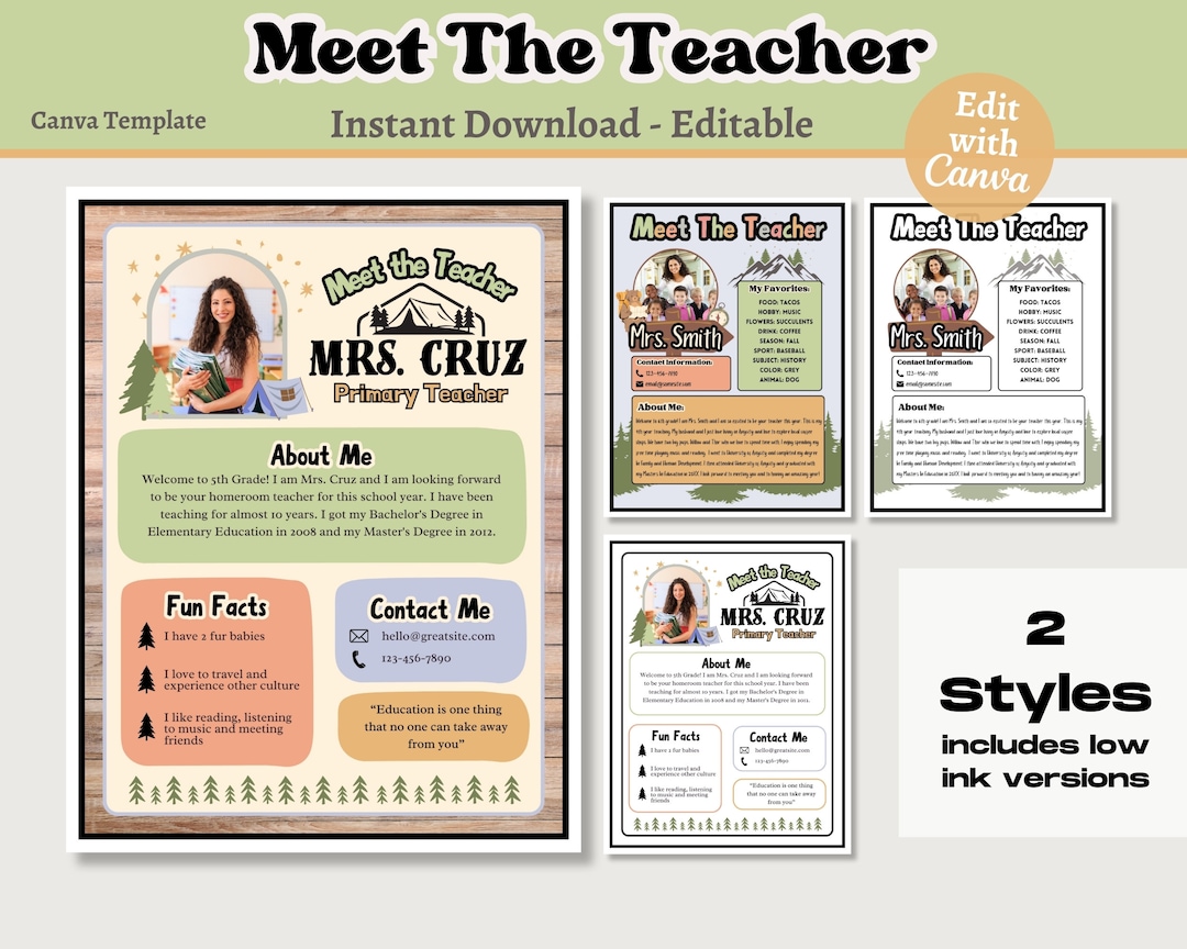 Printable & Editable Meet the Teacher Letter, Back to School Letter ...