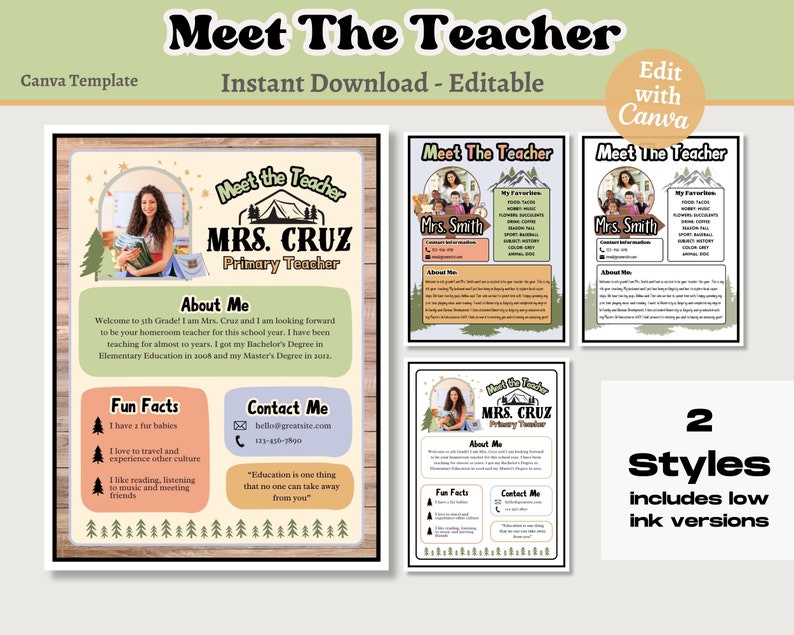 Printable & Editable Meet the Teacher Letter, Back to School Letter ...