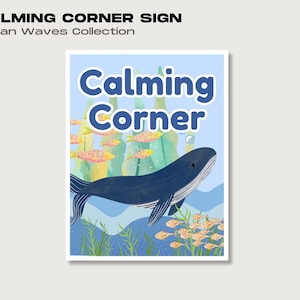 Ocean Theme Calming Corner Posters, Printable & Editable Breathing ...