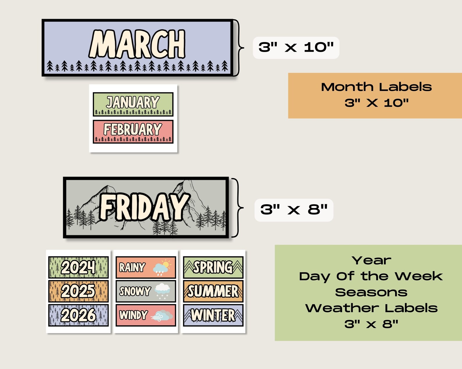 Classroom Calendar Display, Printable & Editable Calendar, Primary Ed ...