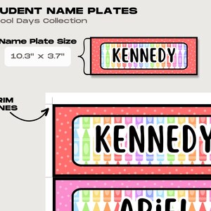 Rainbow Student Name Plate Template: Editable Classroom Decor (canva ...