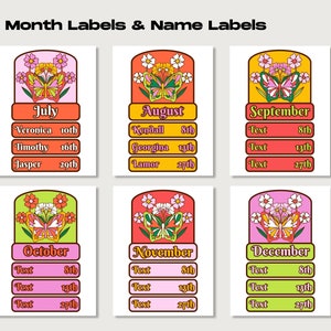 Classroom Birthday Display, Printable & Editable Birthdays Bulletin ...