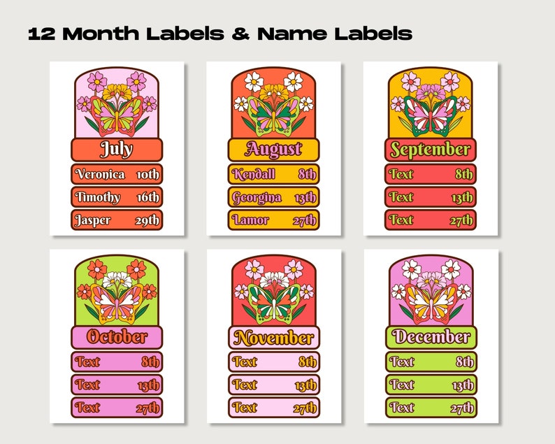 Classroom Birthday Display, Printable & Editable Birthdays Bulletin ...