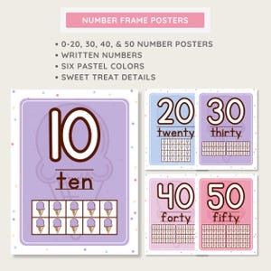 Classroom Number Posters, Printable & Editable Number Line, Skip ...