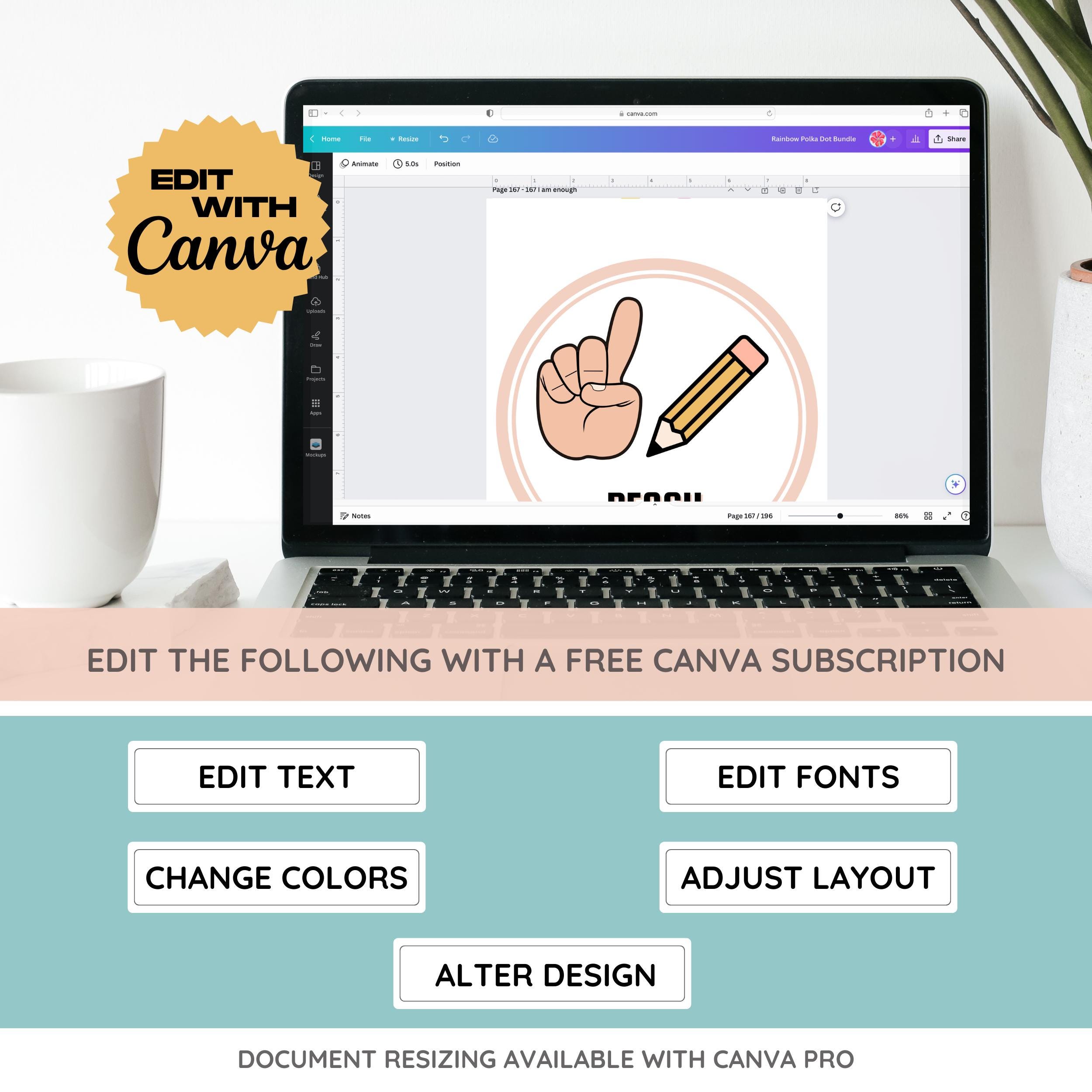 Calm Modern Classroom Hand Signal Posters, Printable & Editable School ...