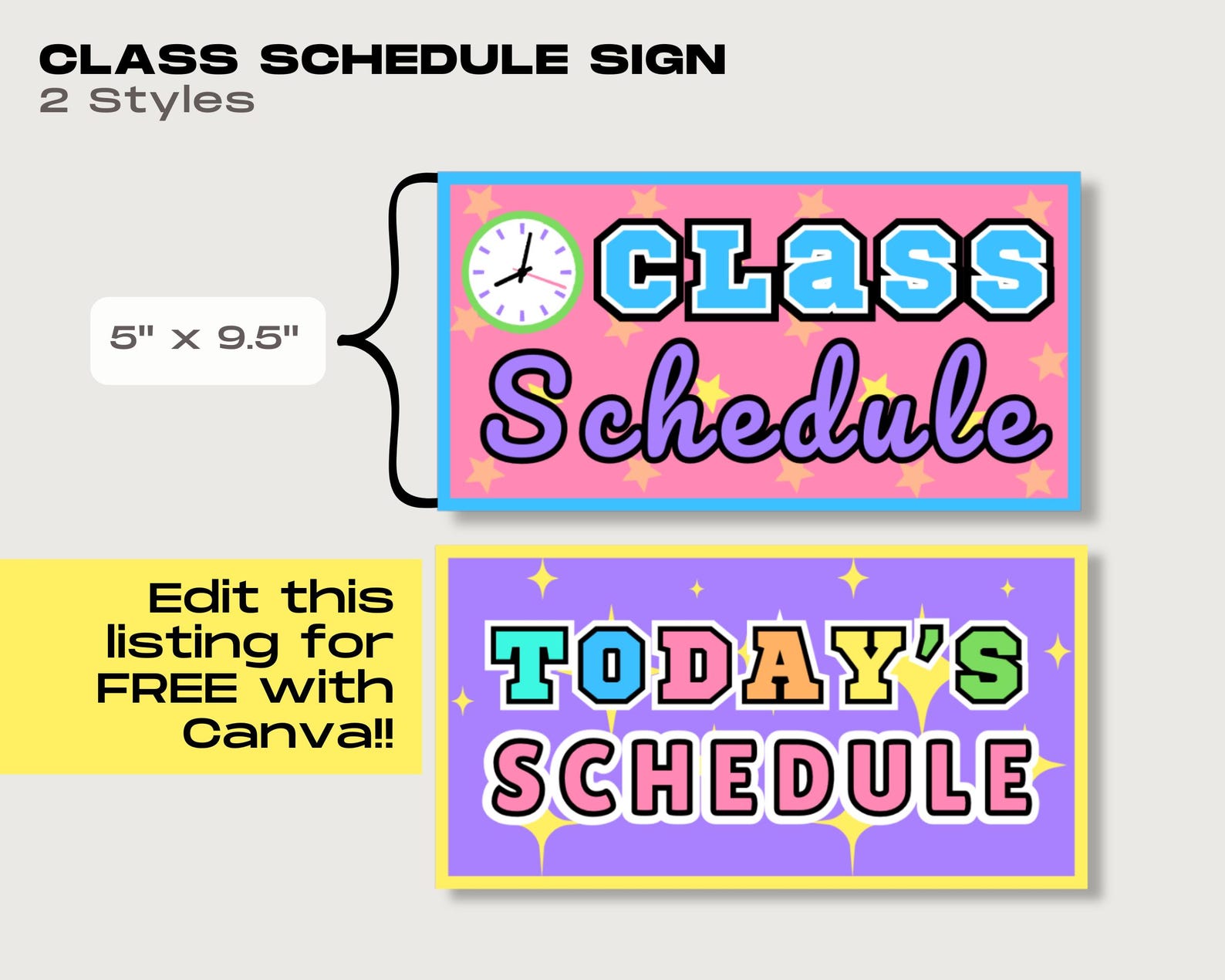 Pastel Class Schedule: Editable Classroom Decor (digital Download) - Etsy
