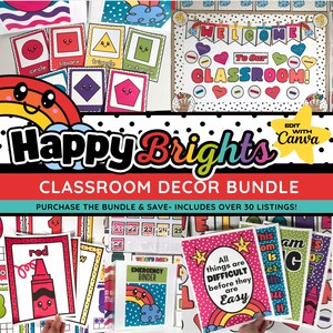 Rainbow Ten Frame Number Posters: Bright Classroom Decor (canva ...
