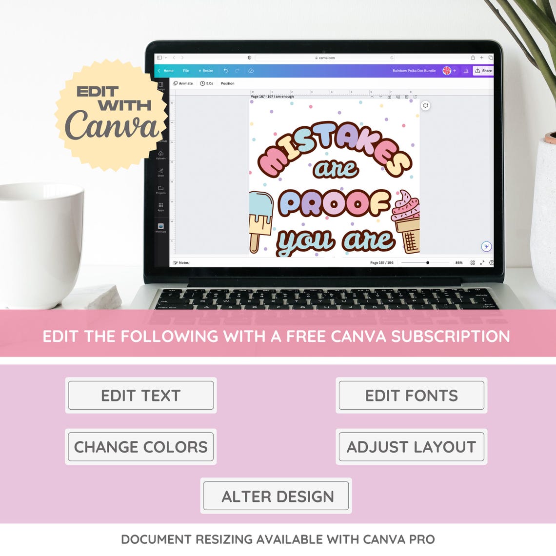Growth Mindset Posters: Pastel Classroom Decor (canva Template) - Etsy