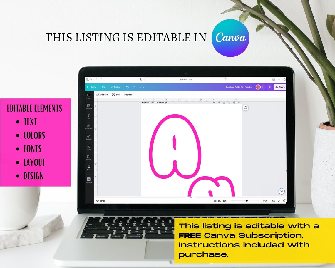 Neon Bulletin Board Letters, Borders, Banners: Editable Canva Template ...