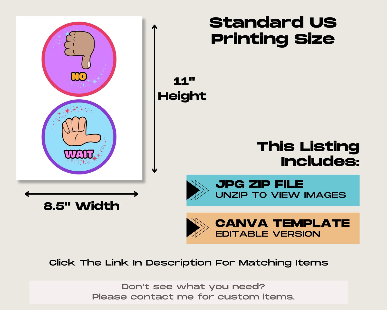 Hand Signal Classroom Signs, Printable & Editable Hand Signal Posters ...