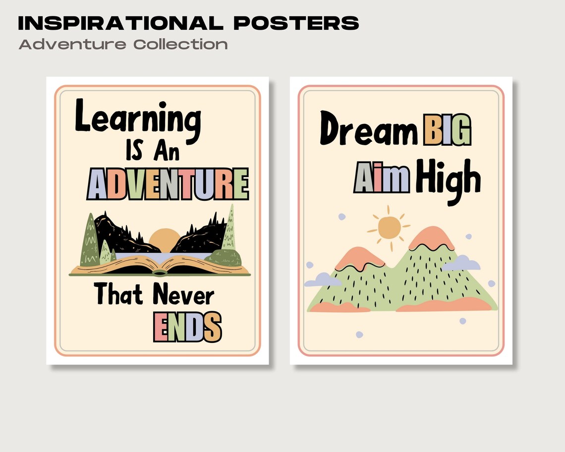 Classroom Inspirational Posters, Printable & Editable Growth Mindset ...