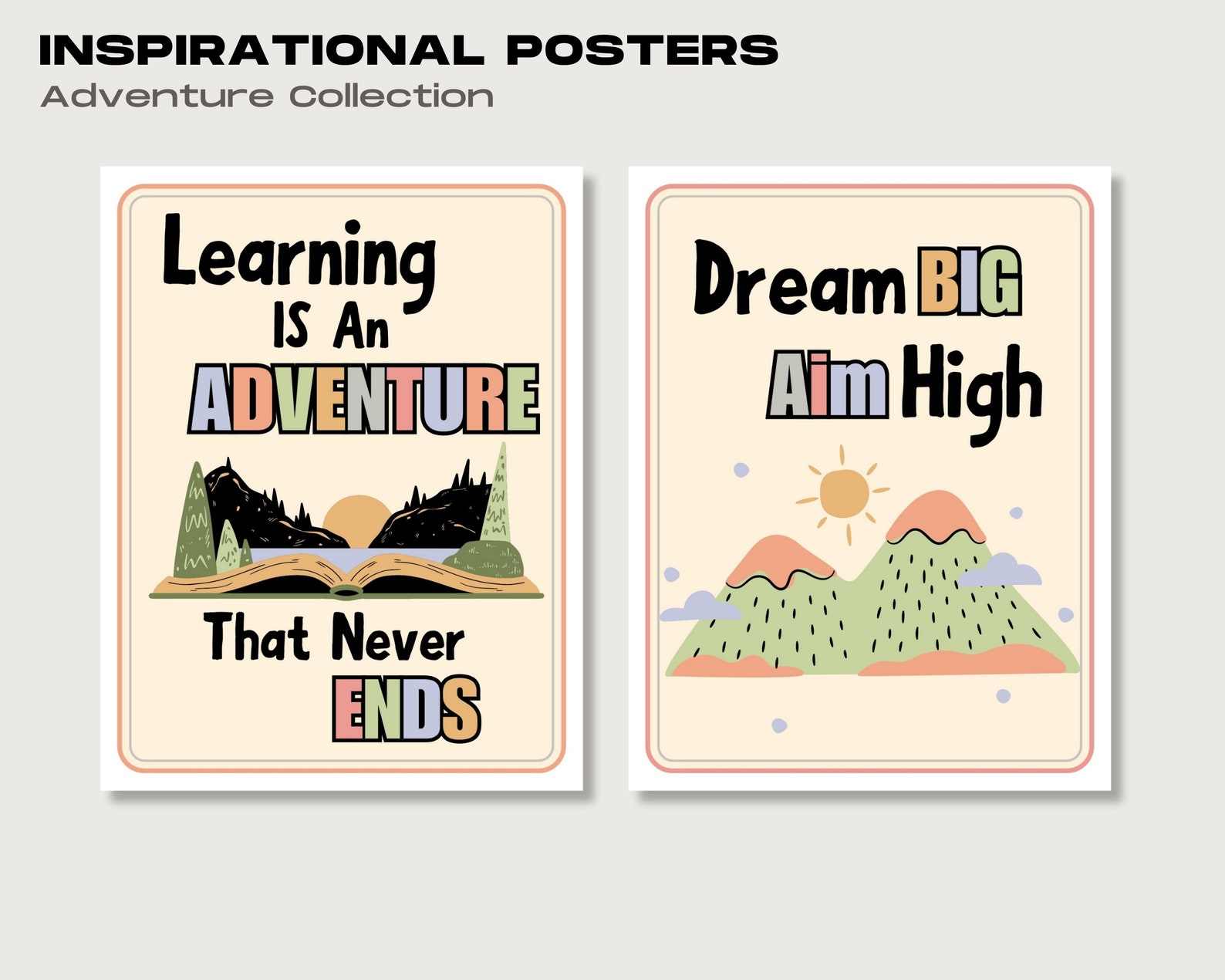 Classroom Inspirational Posters, Printable & Editable Growth Mindset ...