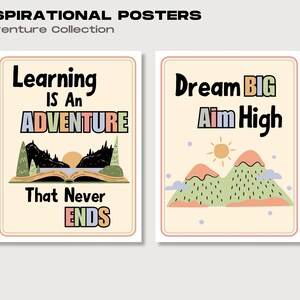 Classroom Inspirational Posters, Printable & Editable Growth Mindset ...
