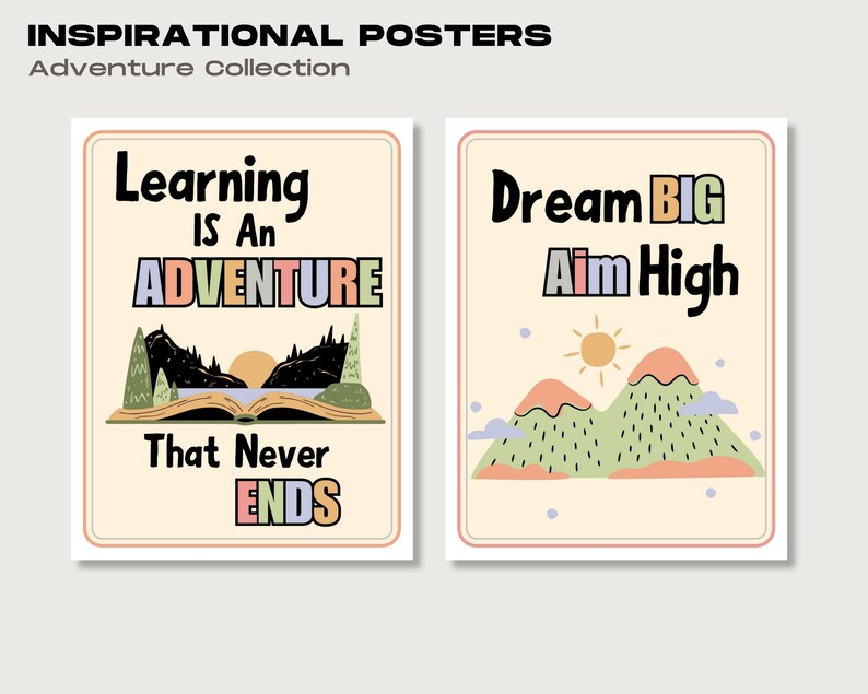 Classroom Inspirational Posters, Printable & Editable Growth Mindset ...